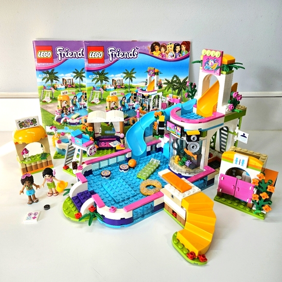 Lego | Toys | Lego Friends Heartlake Summer Pool 4313 Complete With ...
